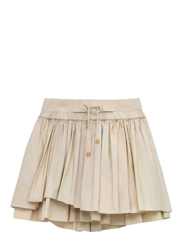 Loewe Layered Mini Skirt - Neutrals