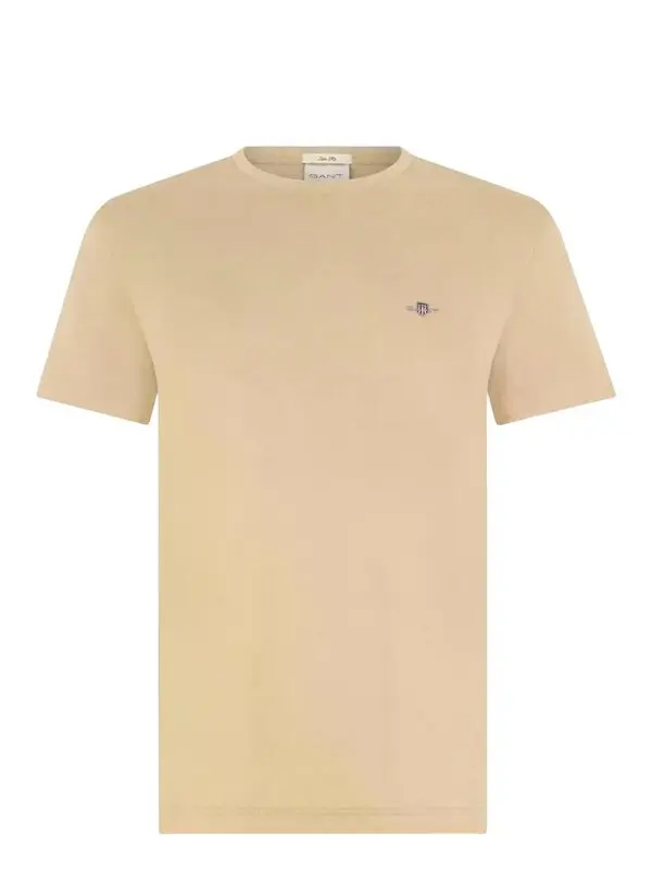Gant Logo-embroidered T-shirt - Neutrals