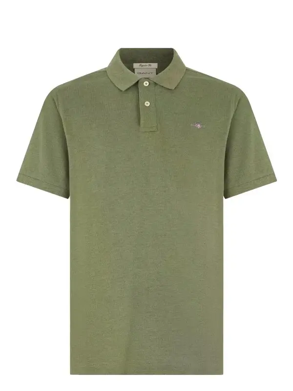 Gant Shield Logo-embroidered Polo Shirt - Green