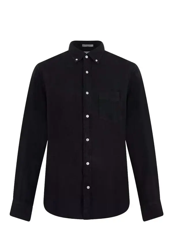 Gant Long-sleeve Linen Shirt - Black