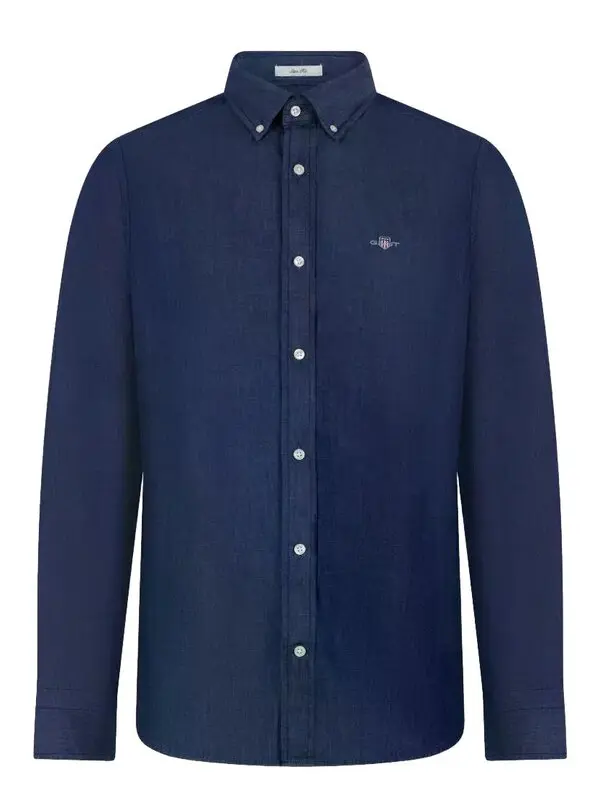 Gant Indigo Long-sleeve Slim-fit Shirt - Blue