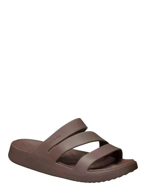 CROCS Getaway Strappy Triple-strap Slippers - Brown