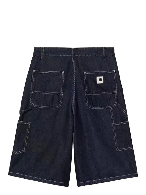 Carhartt Work In Progress Contrast Stitch Shorts - Blue