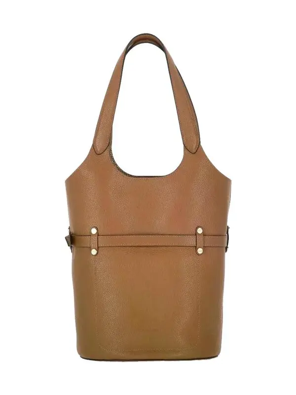 Borbonese Belted Padlock Tote Bag - Brown