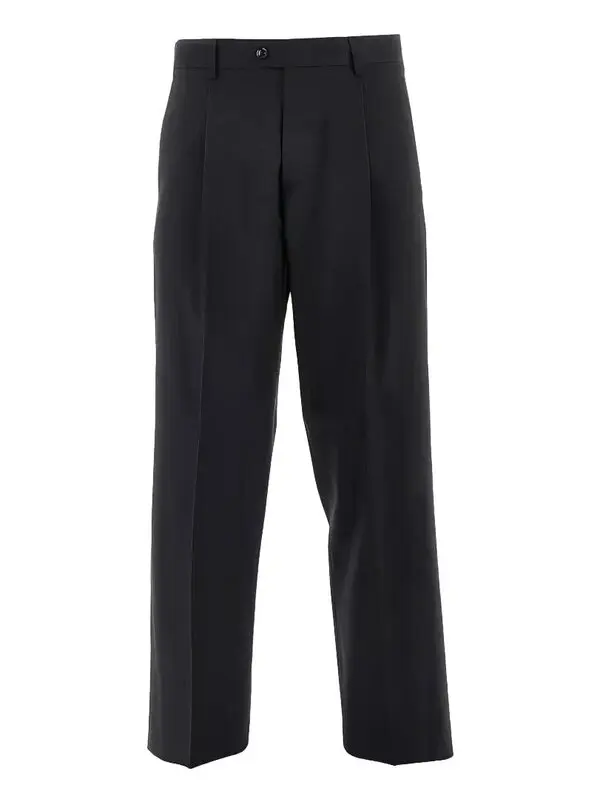 BRERAS MILANO Orazio Pleated Virgin Wool Trousers - Blue