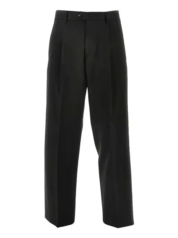 BRERAS MILANO Orazio Pleated Virgin Wool Trousers - Black