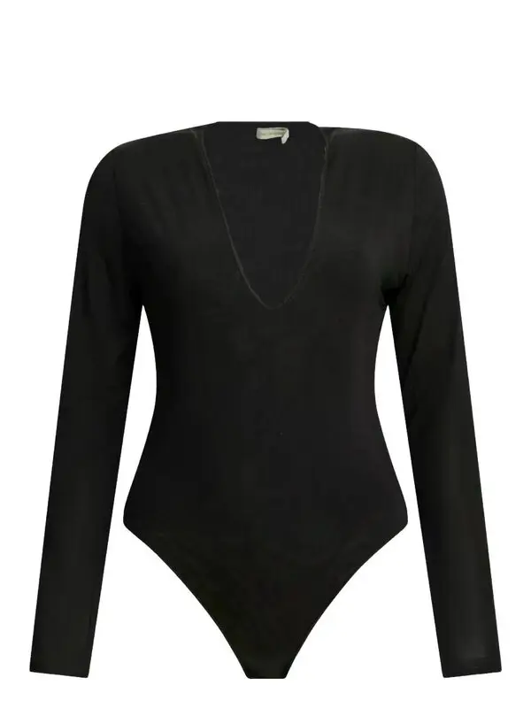 Zimmermann V-neck Long-sleeve Bodysuit - Black