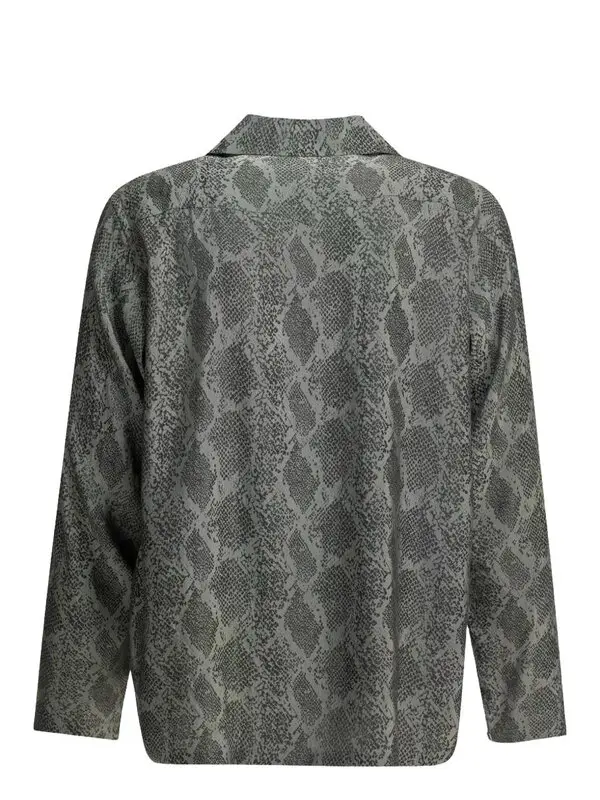 Needles Snakeskin-print Western-style Shirt - Grey