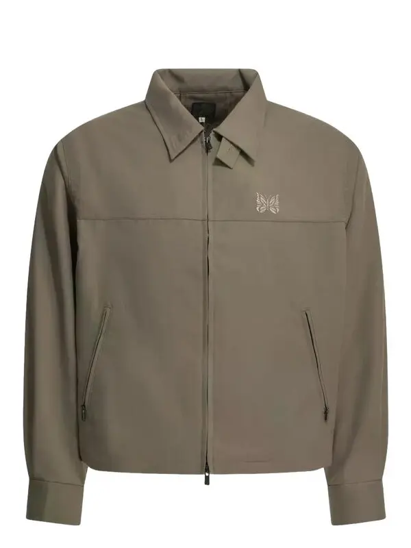 Needles Embroidered Butterfly Zip-up Jacket - Green