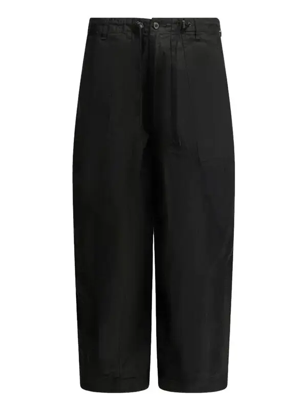 Needles Drawstring-waist Wide-leg Trousers - Black