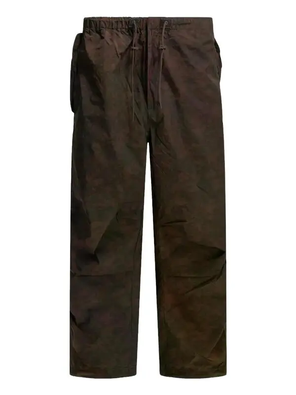 BEAMS Floral Print Drawstring Trousers - Brown