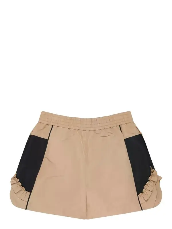Simone Rocha Ruffle-trimmed Split-hem Track Shorts - Neutrals