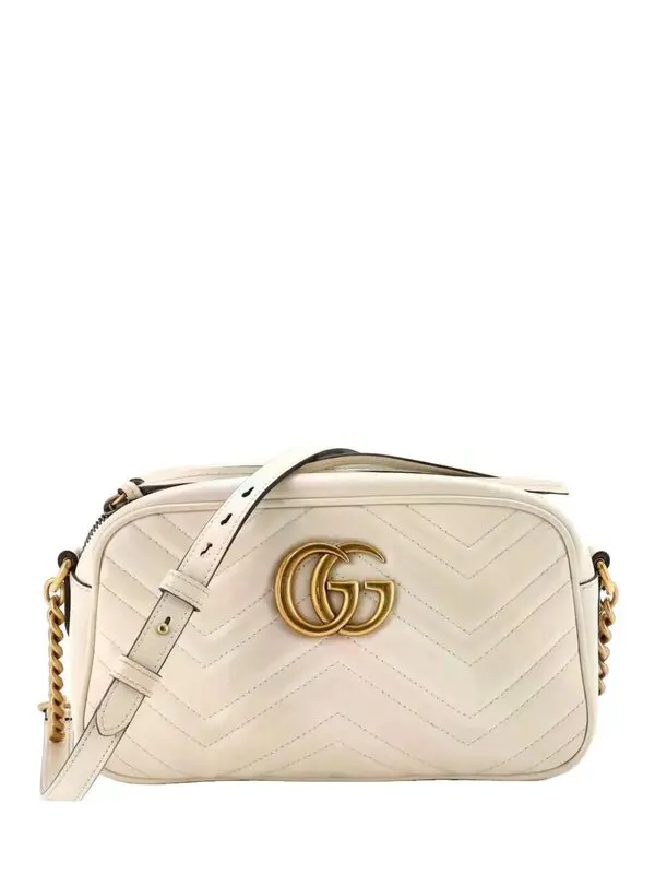 Gucci Matelassé Leather Small Shoulder Bag - Neutrals