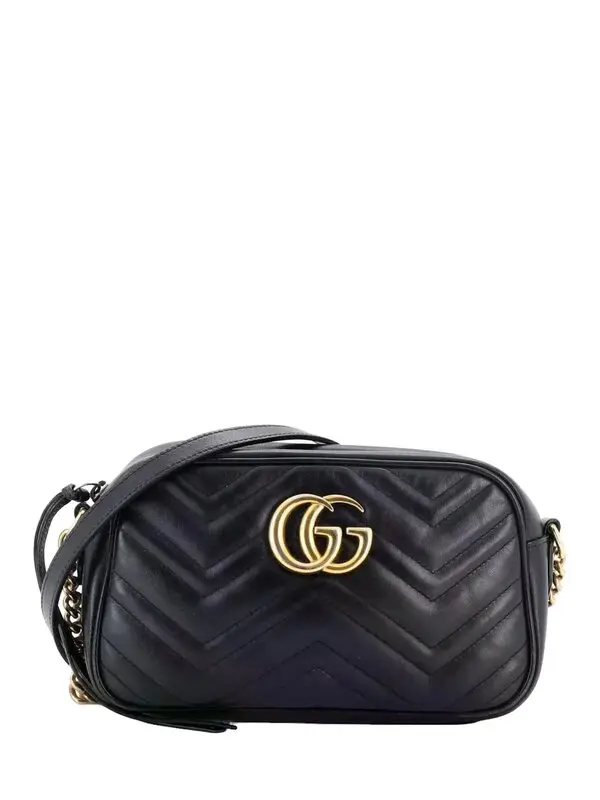 Gucci Matelassé Leather Shoulder Bag - Black