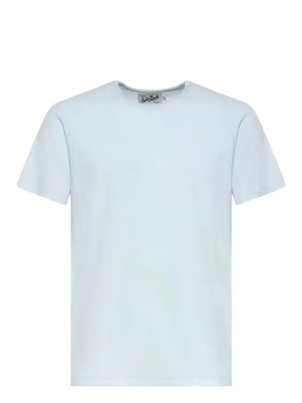 MC2 SAINT BARTH Gary Embroidered-logo T-shirt - Blue