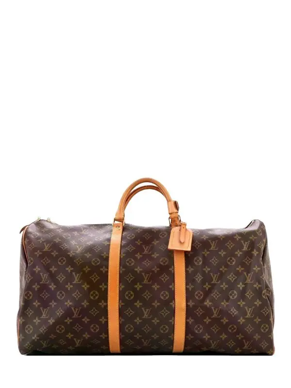 LOUIS VUITTON Keepall 60 Monogram Canvas Travel Bag - Brown