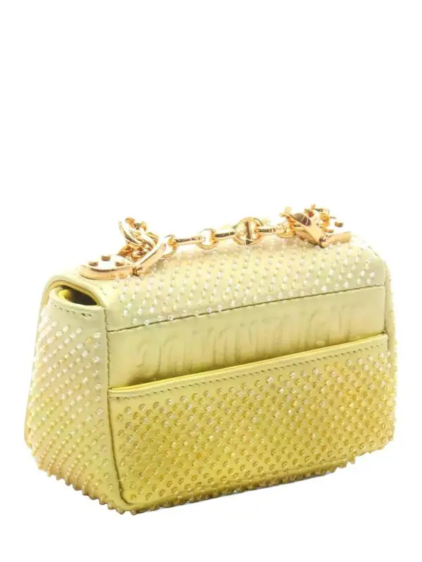 Dior Small Beaded Calfskin Cannage Caro Crossbody Bag - Yellow