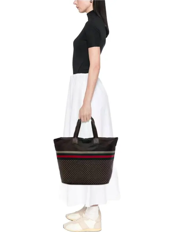 Gucci Diamante Nylon Web Tote Bag - Brown
