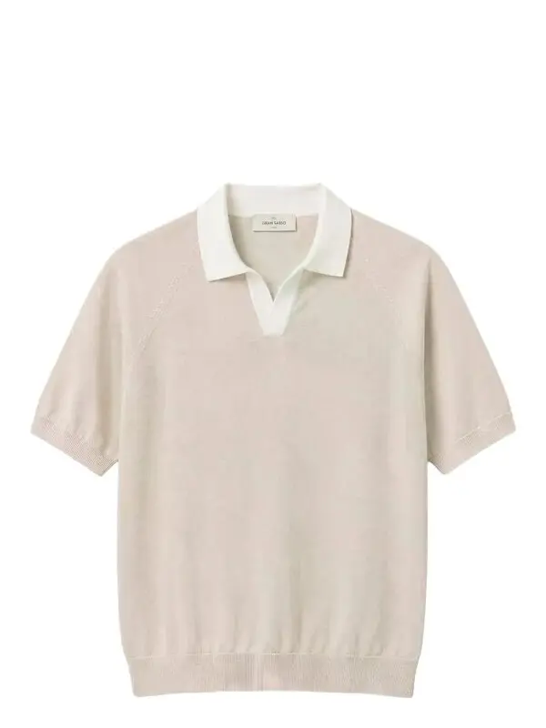 GRAN SASSO Raglan-sleeve Polo Shirt - Neutrals