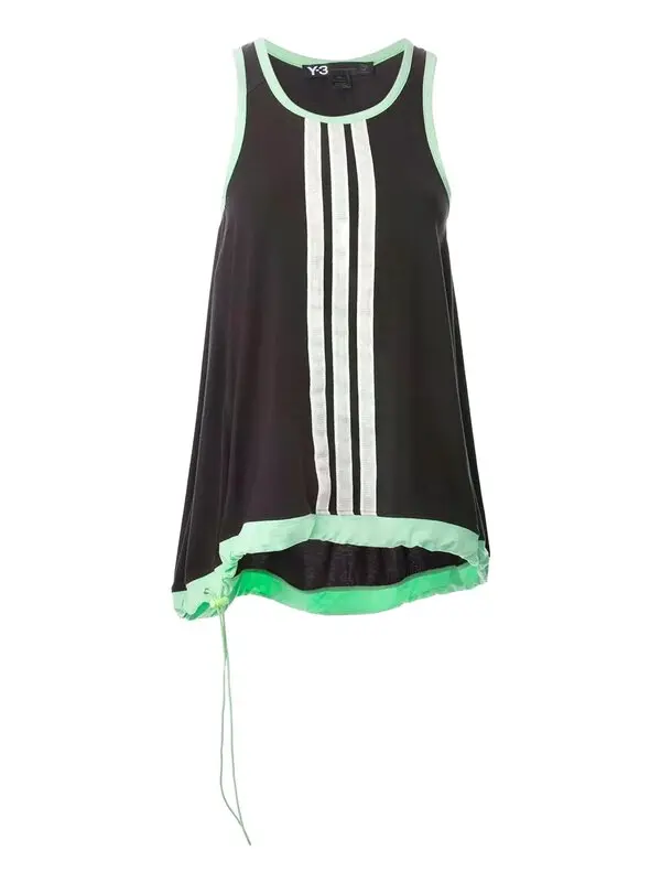 Y3 Drawstring Hem Tank Top - Black