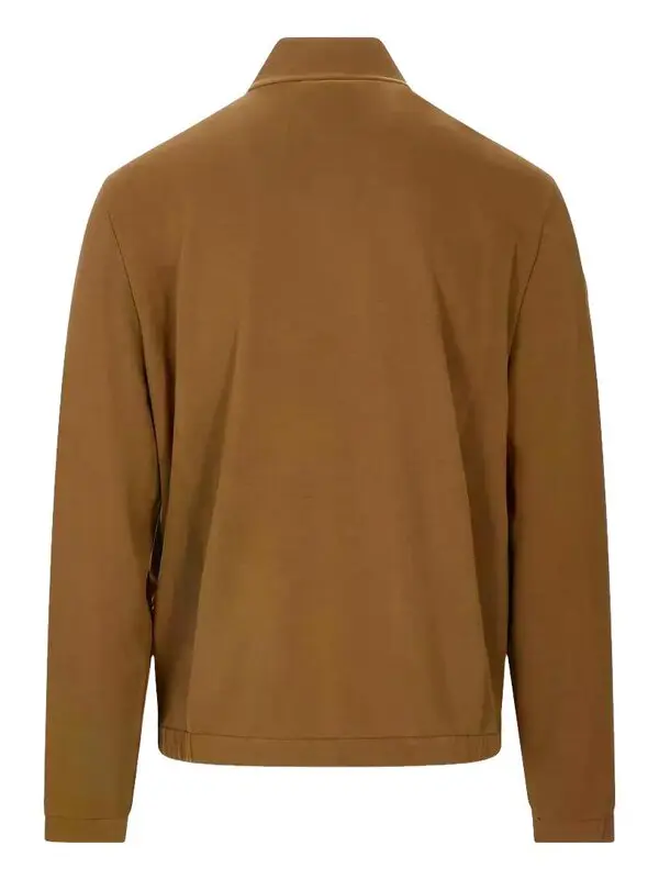 Moncler Logo Patch Zip-up Sweater - Neutrals