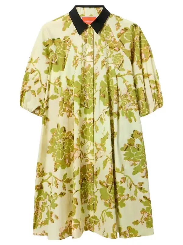 La DoubleJ Sunburst Dress In Oasis Floral Print - Neutrals