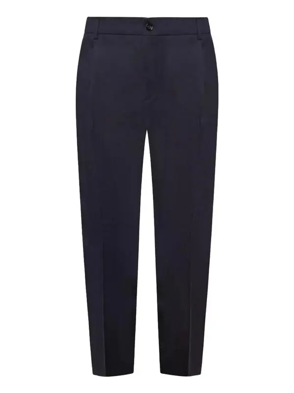 BE ABLE Riccardo Pleated-front Tapered Trousers - Blue