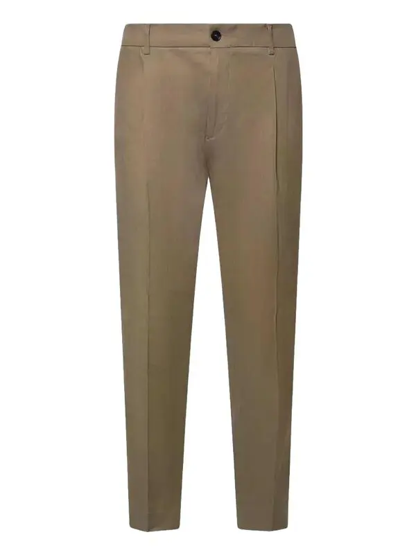 BE ABLE Riccardo Pleated-front Tapered Trousers - Brown