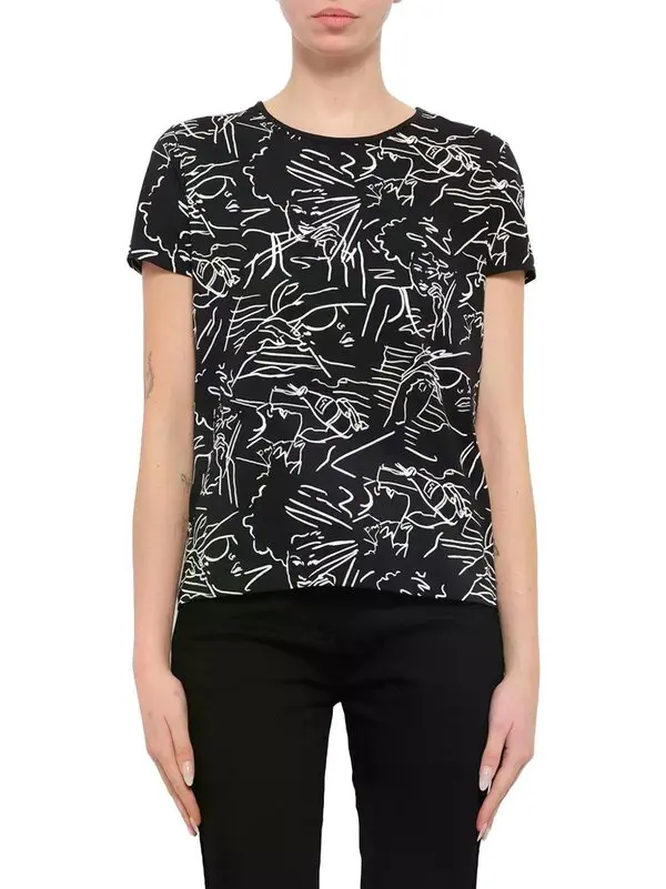 Kenzo Contrast Sketch Face T-shirt - Black