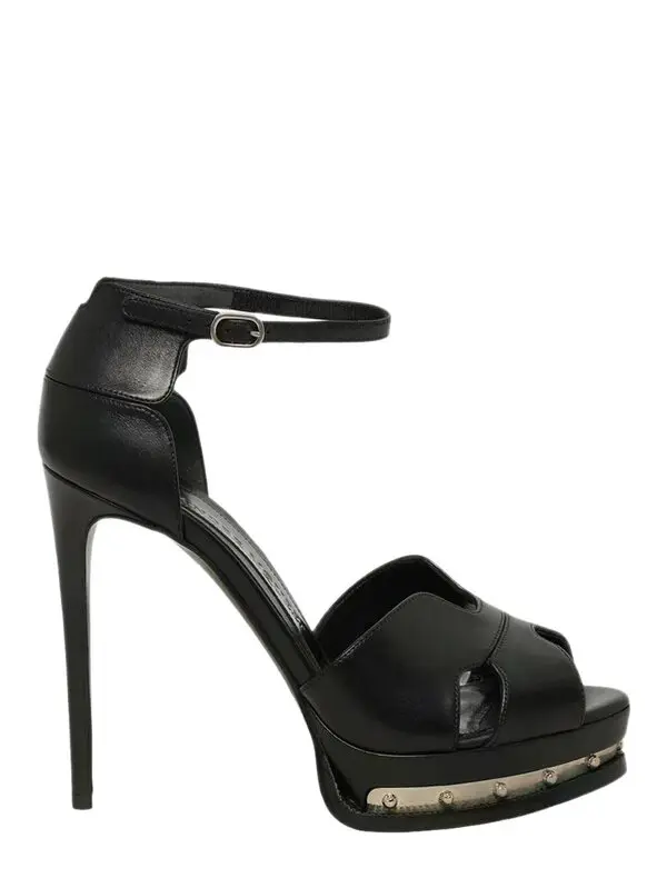 Alexander McQueen Hobnail Platform Stiletto Sandals - Black