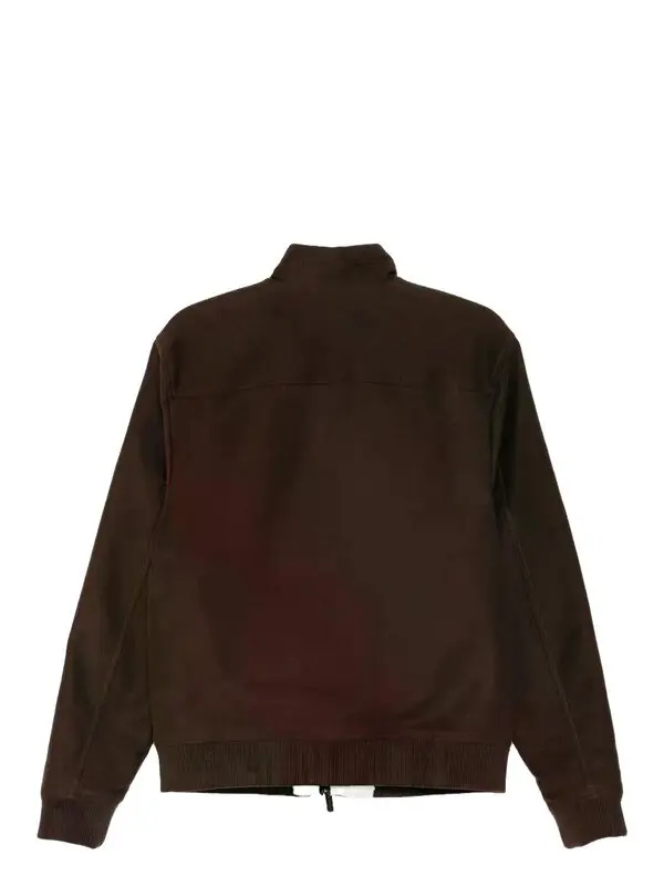 JAMES PERSE Moleskin Zip-up Jacket - Brown