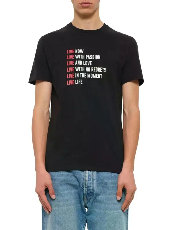 Neil Barrett Slogan Print T-shirt - Black