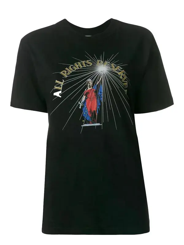 Off-White All Rights Reserved" Cotton T-shirt - Black
