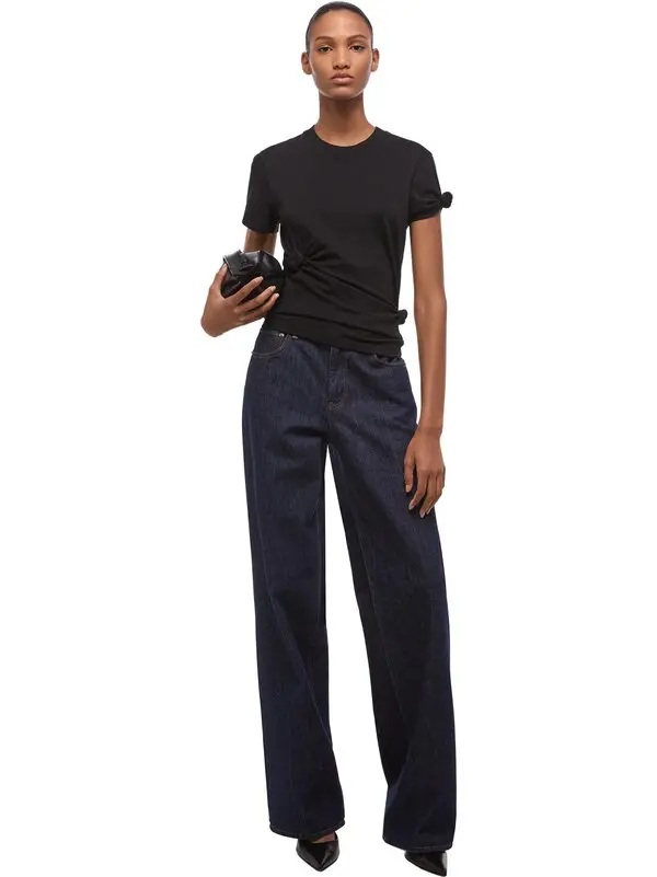 Helmut Lang Knotted Baby Tee - Black