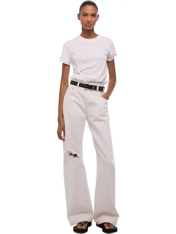 Helmut Lang Knotted Baby Tee - White