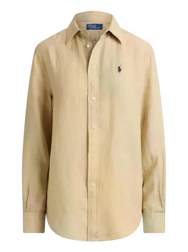Polo Ralph Lauren Embroidered Linen Shirt - Neutrals