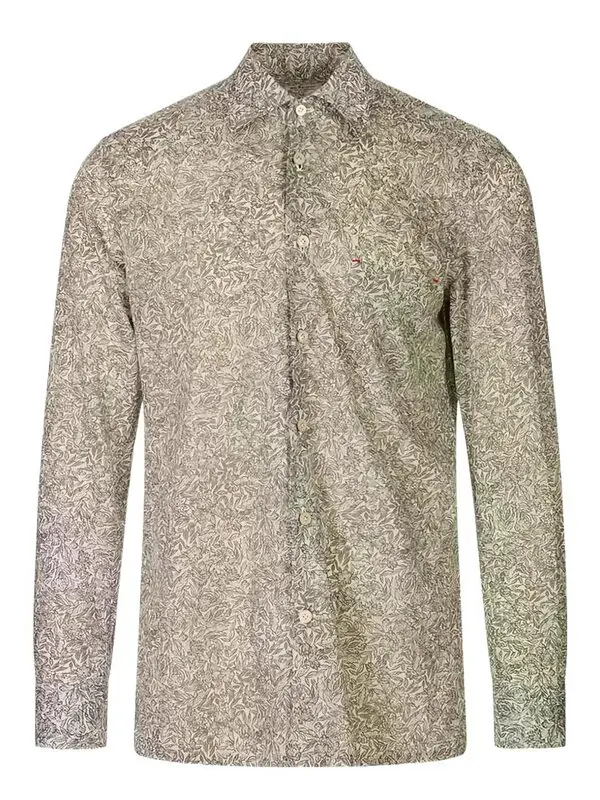 Kiton Floral-print Long-sleeve Shirt - Grey