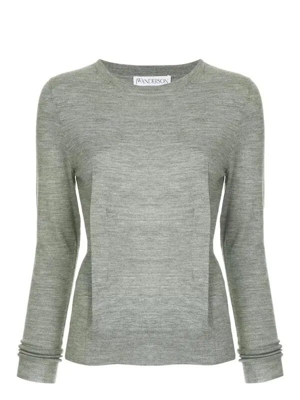 JW Anderson Light Melange Crew-neck Jumper - Grey