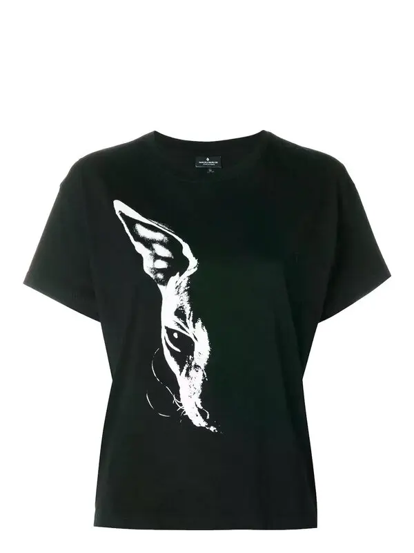 COUNTY OF MILAN Cat Print T-shirt - Black