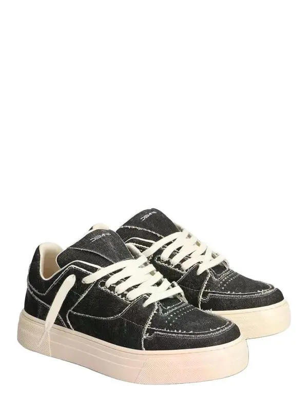 DEMNA 592 Distressed-effect Panelled Sneakers - Black