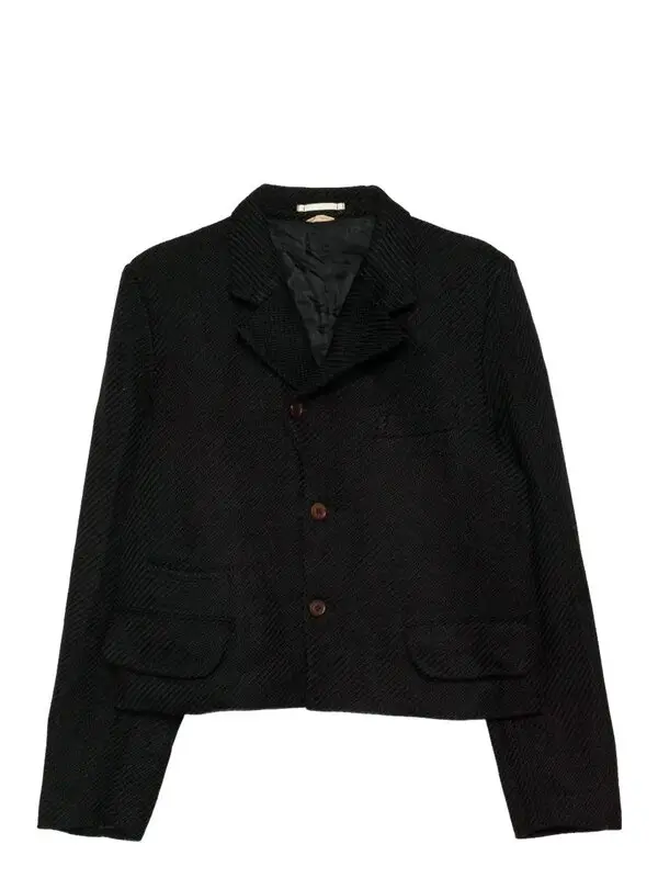 Comme Des Garçons Diagonal-weave Jacket - Black