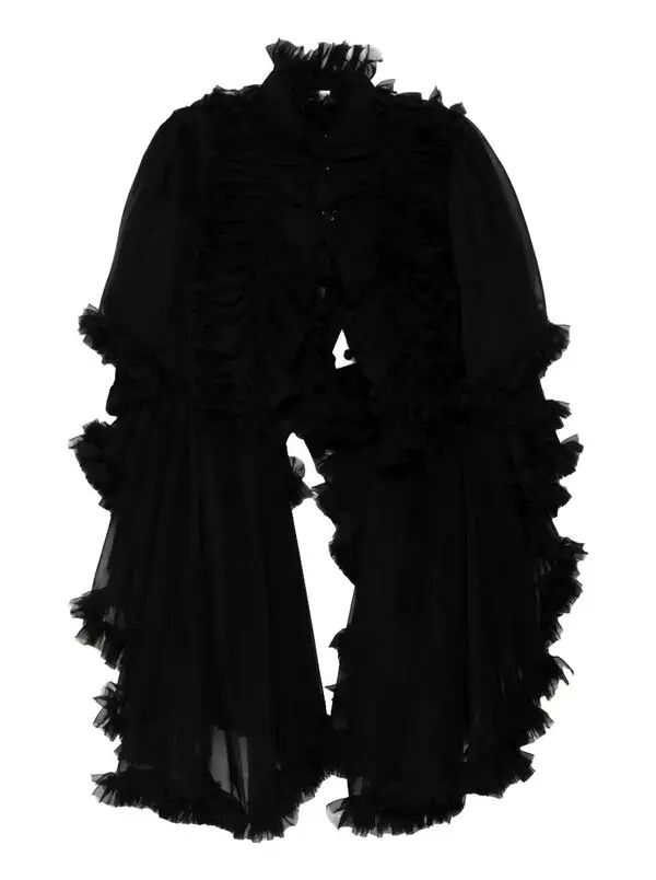 Noir Kei Ninomiya Ruffled Jacket - Black