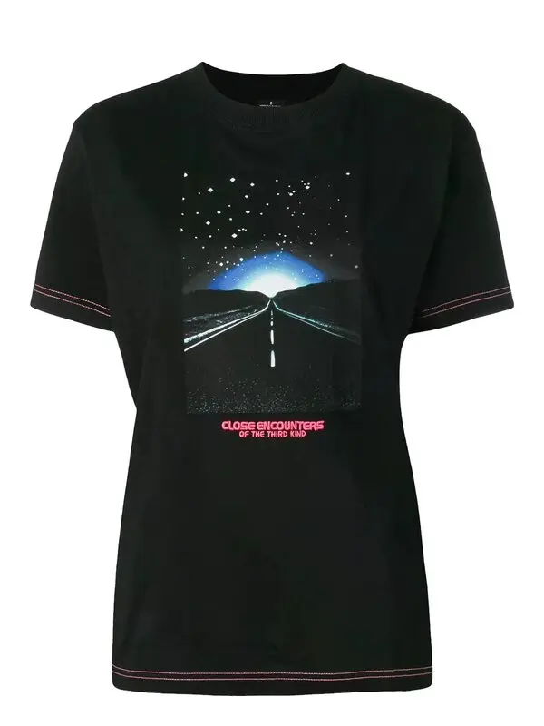 COUNTY OF MILAN X Close Encounters Contrast Printed T-shirt - Black