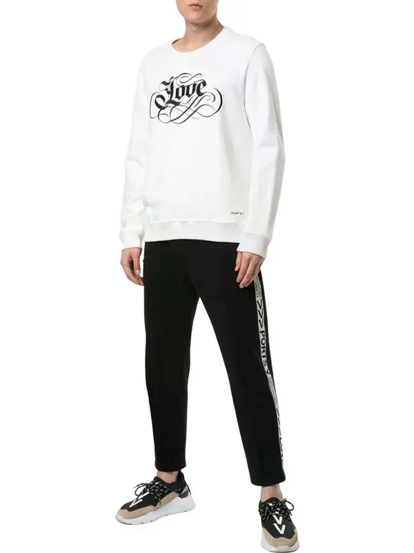 PORTS V Embroidered Love Sweatshirt - White