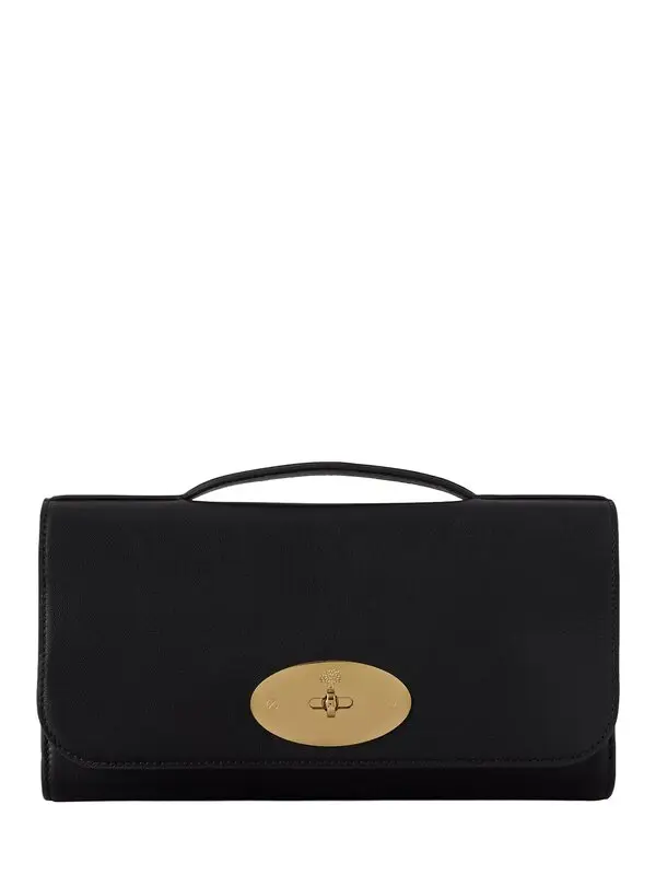 Mulberry Leather Lily Clutch Bag - Black