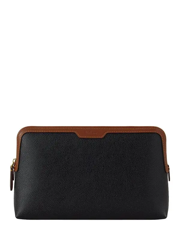 Mulberry Medium Scotchgrain Cosmetic Pouch - Black
