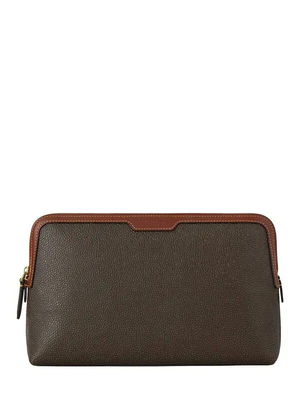 Mulberry Medium Scotchgrain Cosmetic Pouch - Green