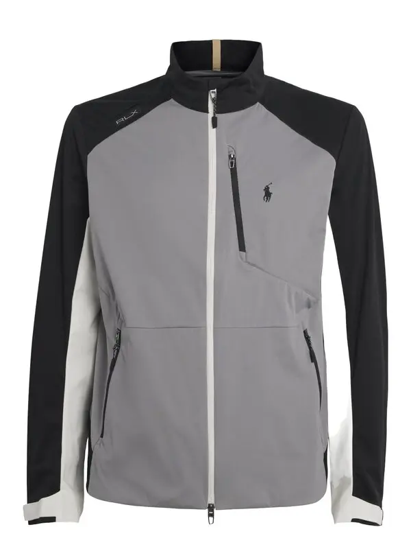 Rlx Ralph Lauren Color-blocked Packable Windbreaker Jacket - Grey