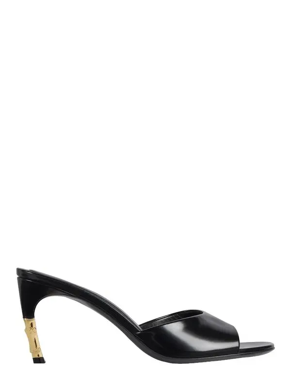 Gucci Castello Bamboo Heel Slides - Black