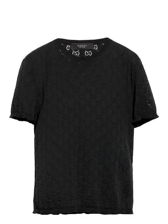 Gucci Gg Cotton Devoré T-shirt - Black